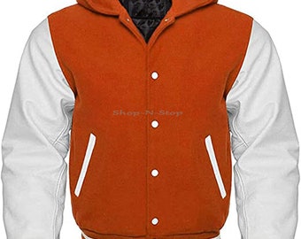 Letterman Baseball Varsity Jacket Cream Sleeves - Etsy