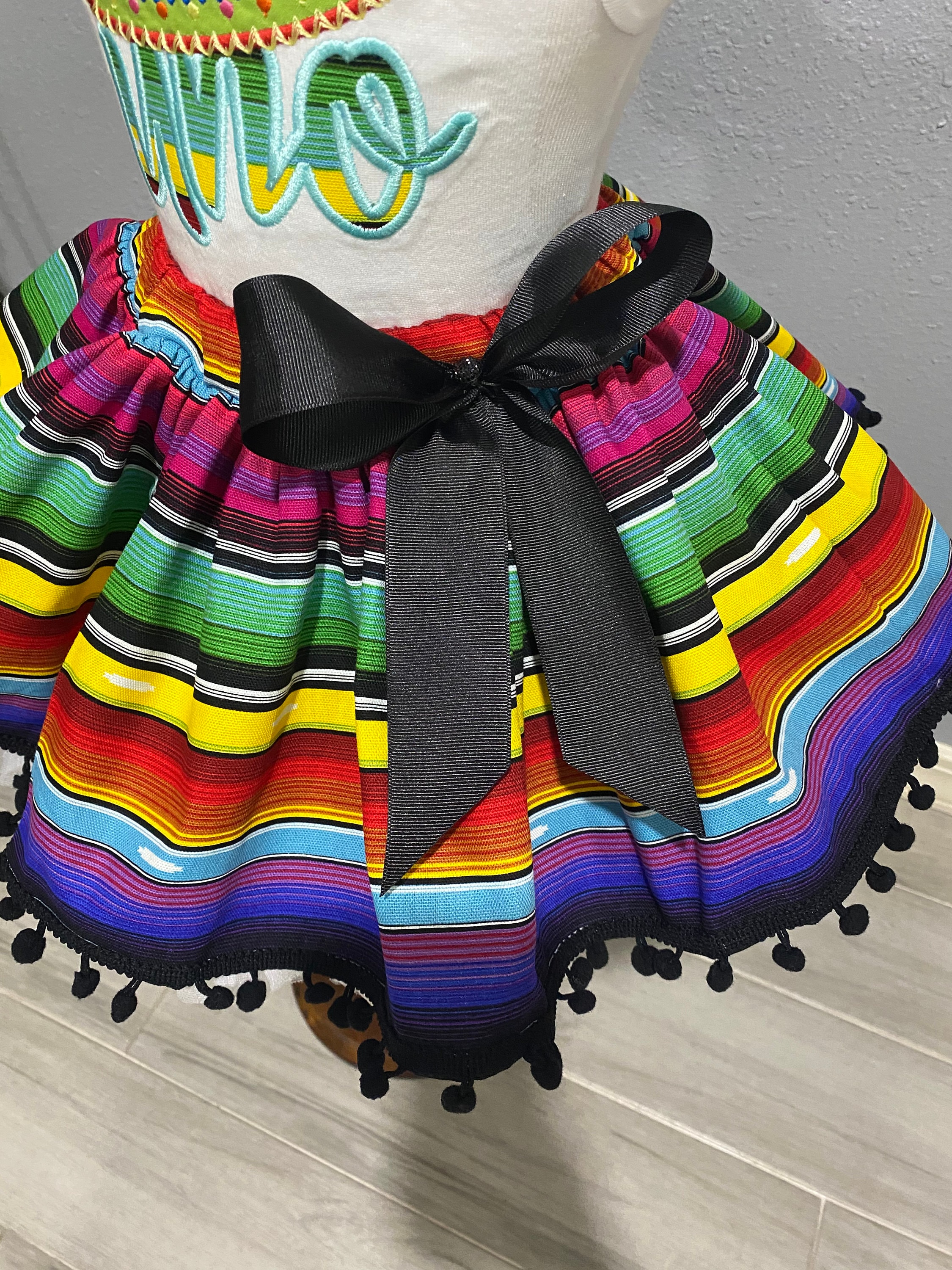 Fiesta Theme Outfit Serape Skirt Birthday Fiesta Outfit - Etsy