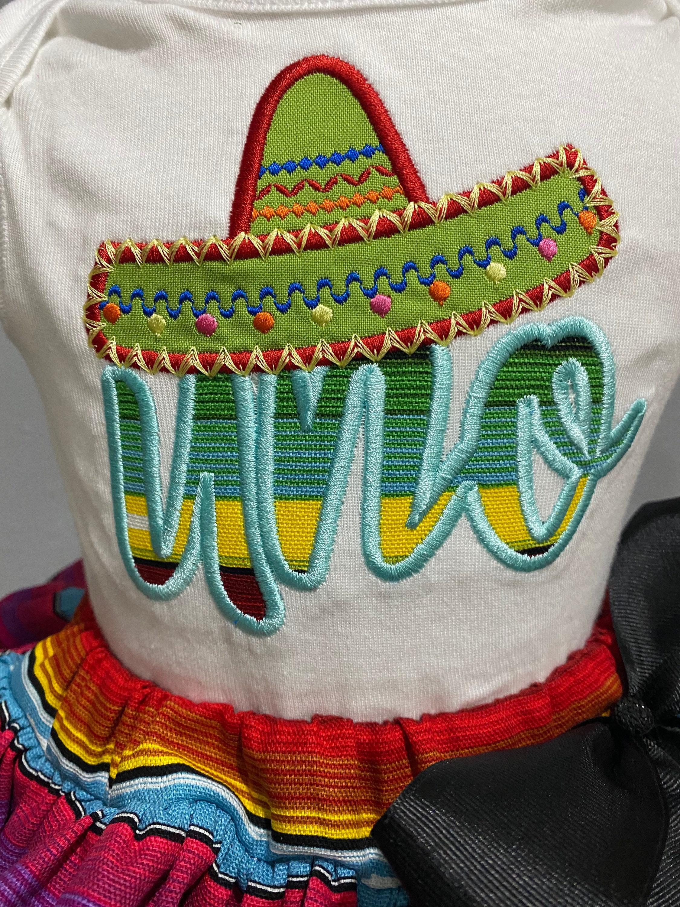 Fiesta Theme Outfit Serape Skirt Birthday Fiesta Outfit - Etsy