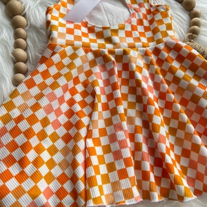 Girls Checker Checkerboard Dress, Chess Checkered Dress, Girls ...