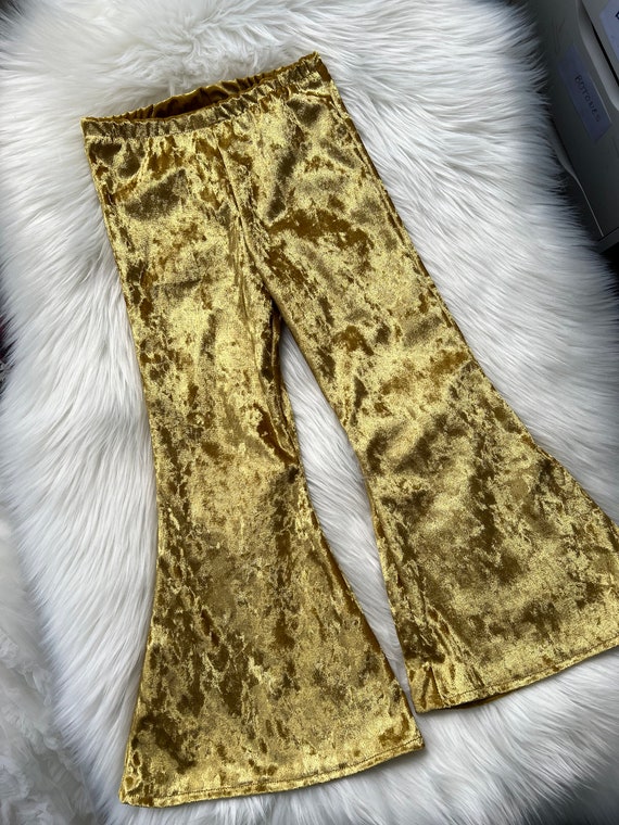 Crushed Velvet Bell Bottoms Stretch Bell Bottoms Boho Bell - Etsy