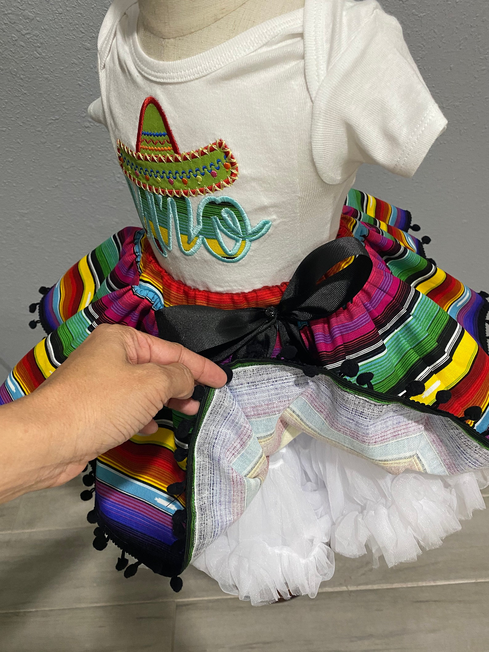 Fiesta Theme Outfit Serape Skirt Birthday Fiesta Outfit - Etsy