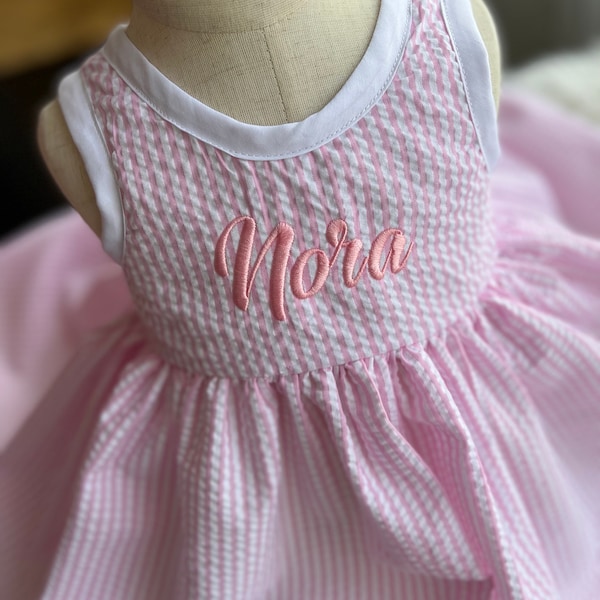 Girls Monogram Dress - Etsy