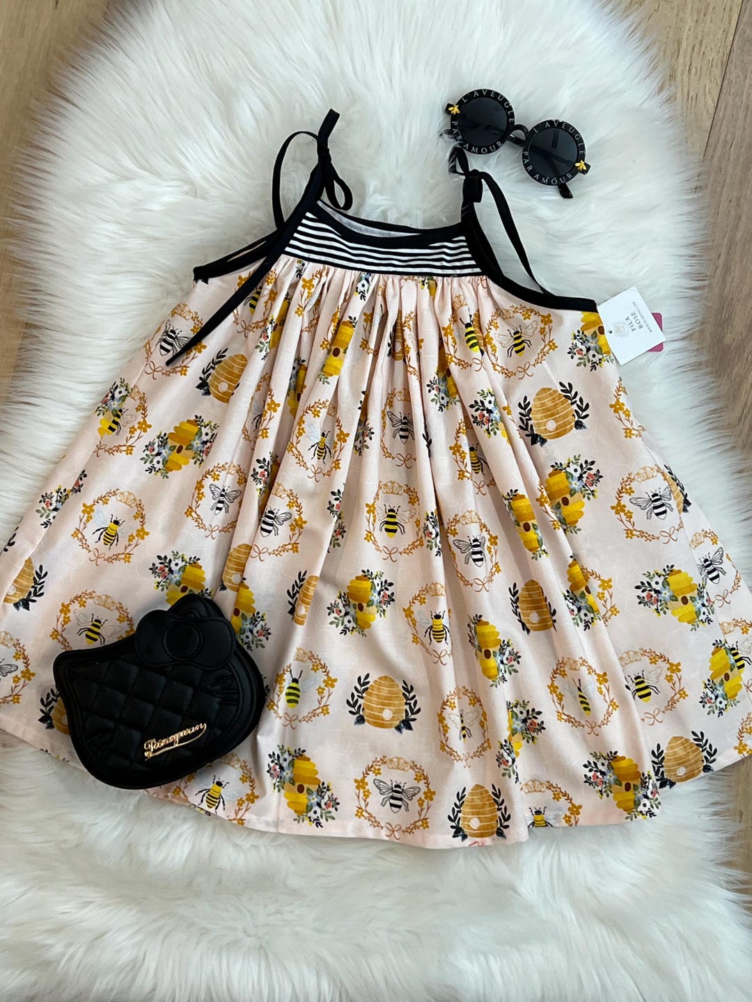 Bumble Bee Summer Dress, Bee Inspired Dress, Queen Bee Theme Dress, Bee ...