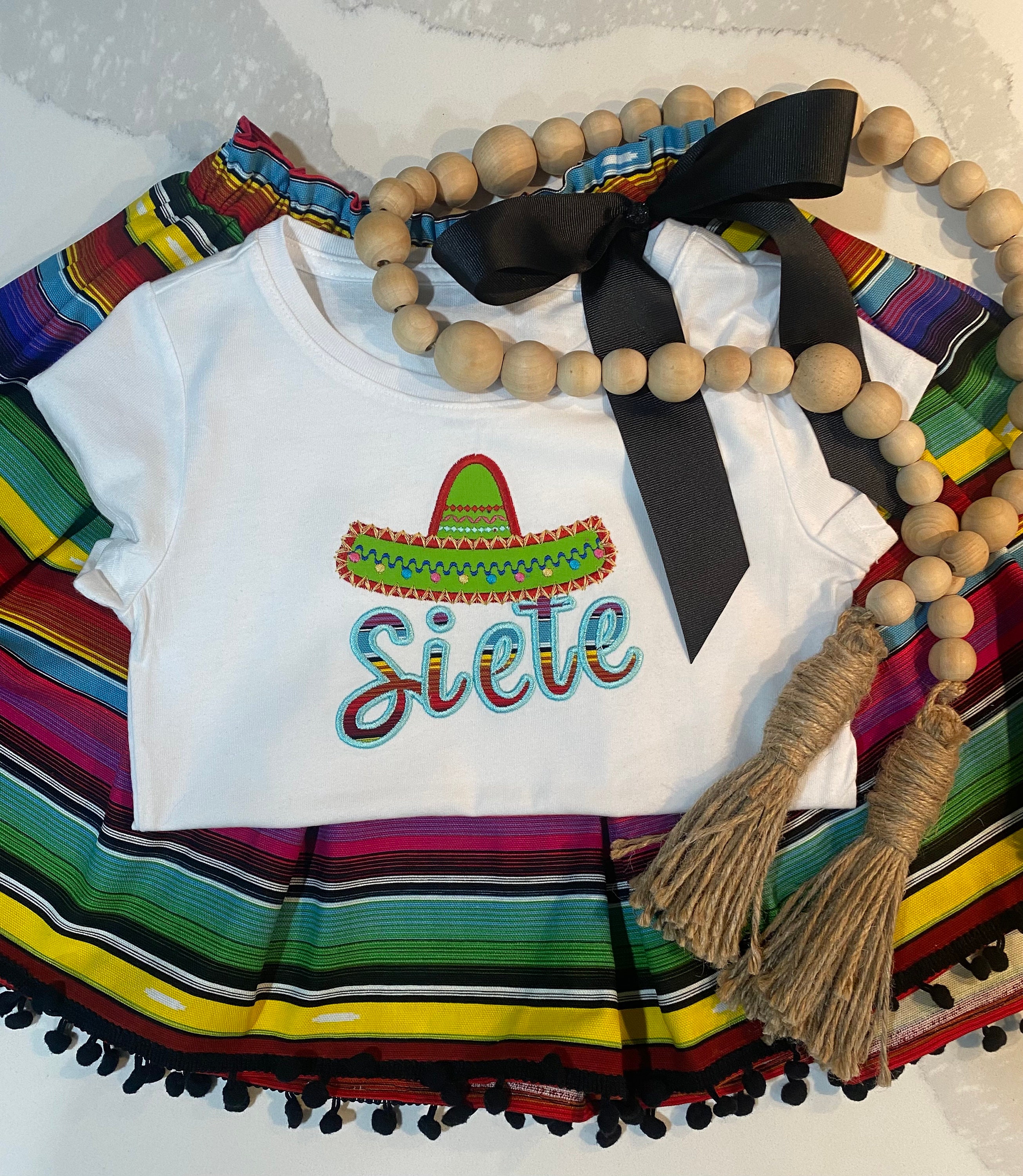Fiesta Theme Outfit Serape Skirt Birthday Fiesta Outfit - Etsy