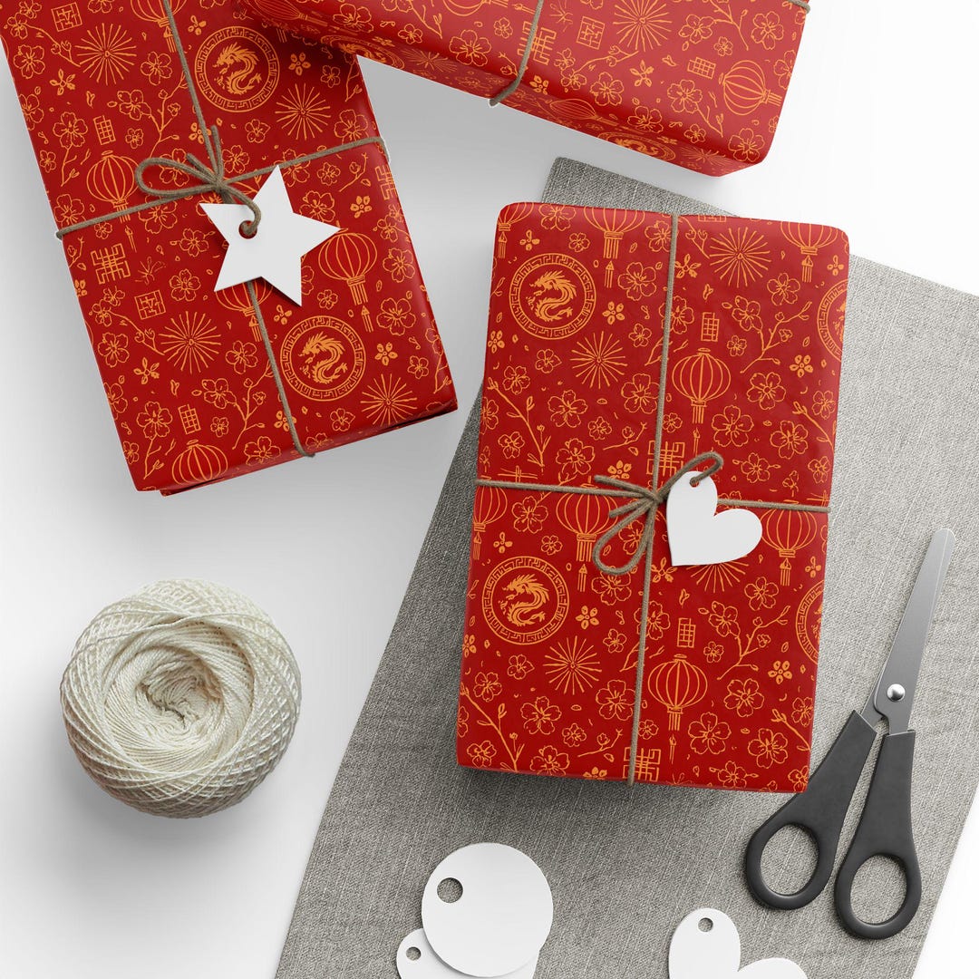 2026 Lunar New Year Wrapping Paper, Chinese New Year Gift Wrapping ...