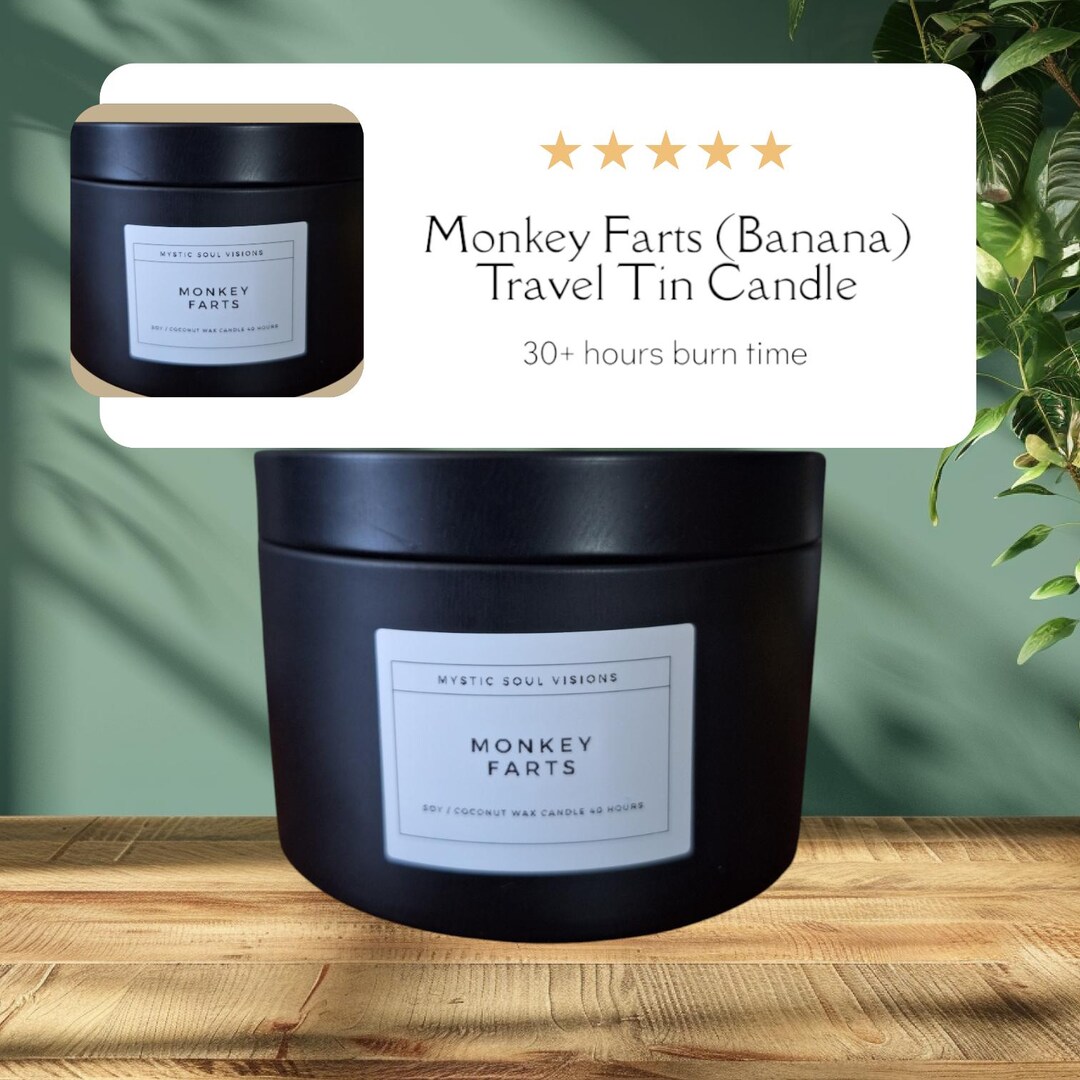 Monkey Farts Scented- Travel Tin Candle - Etsy