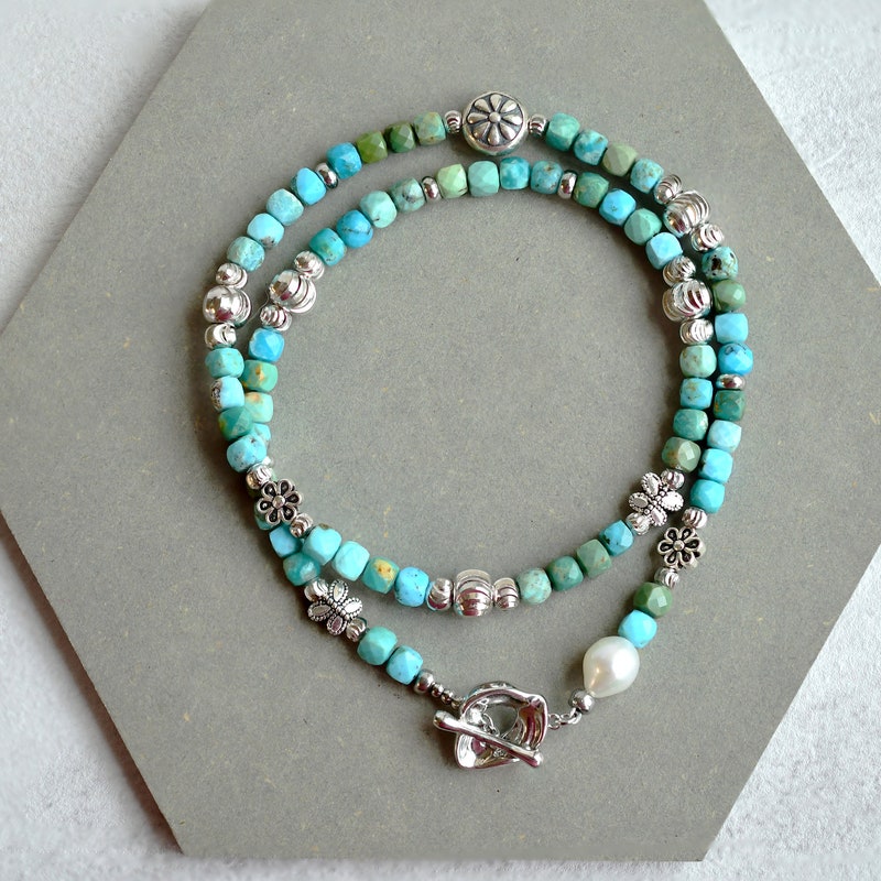 Genuine Turquoise Bracelet - Etsy