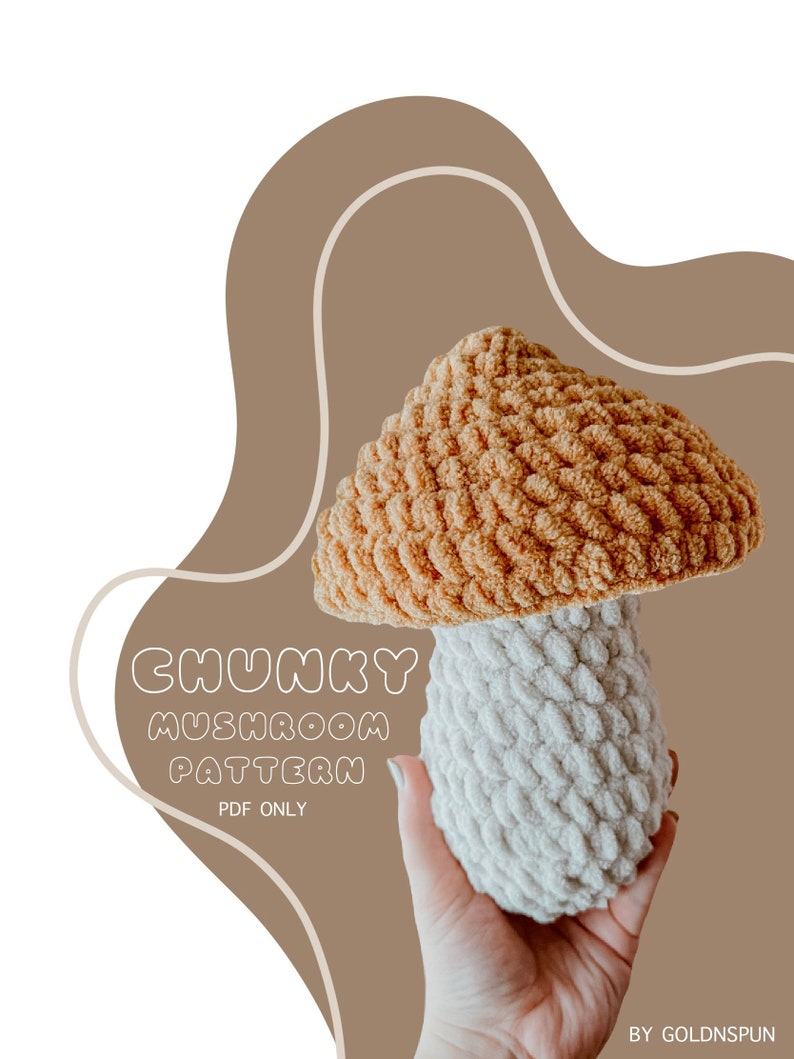Chunky Crochet Mushroom Pattern PATTERN PDF ONLY - Etsy