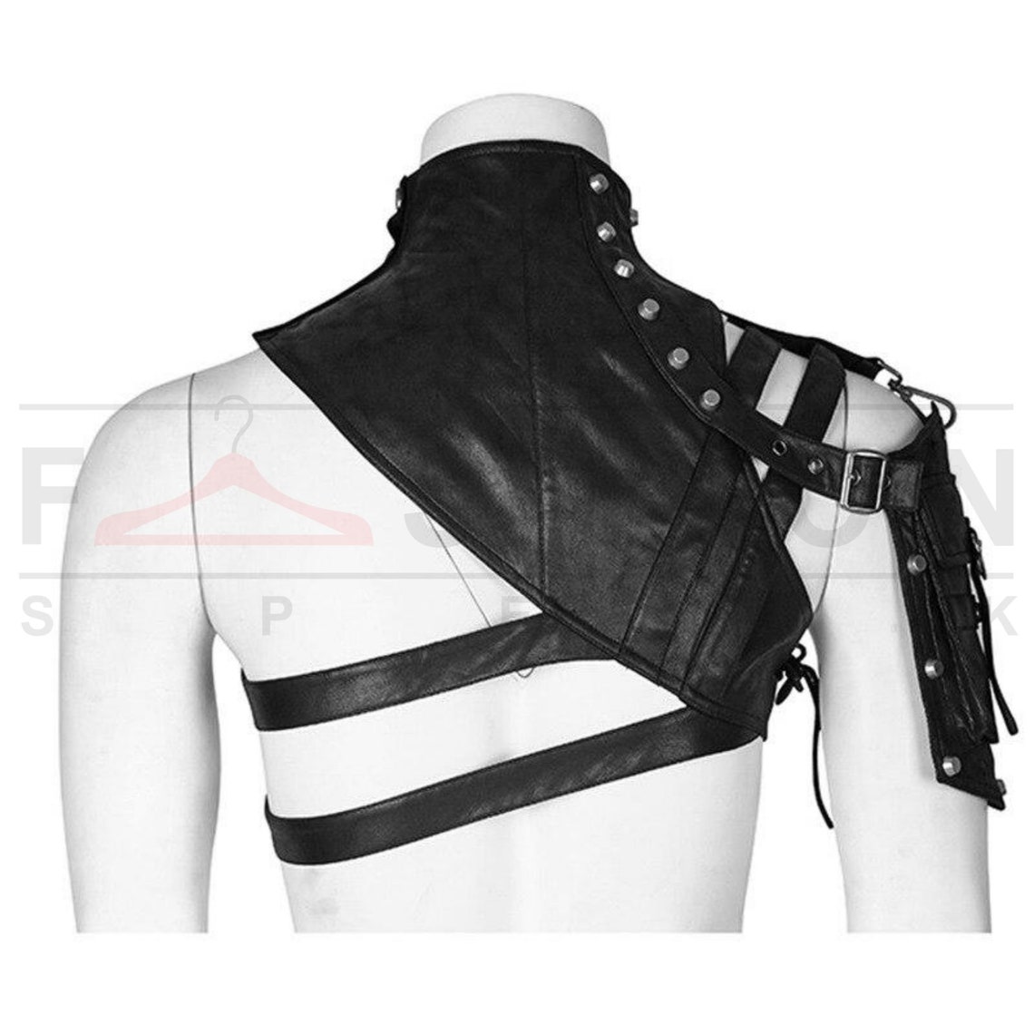 Genuine Leather Shoulder Mens One Sided Armour Leather Larp - Etsy