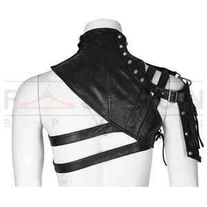 Genuine Leather Shoulder Mens One Sided Armour Leather Larp Pauldrons ...