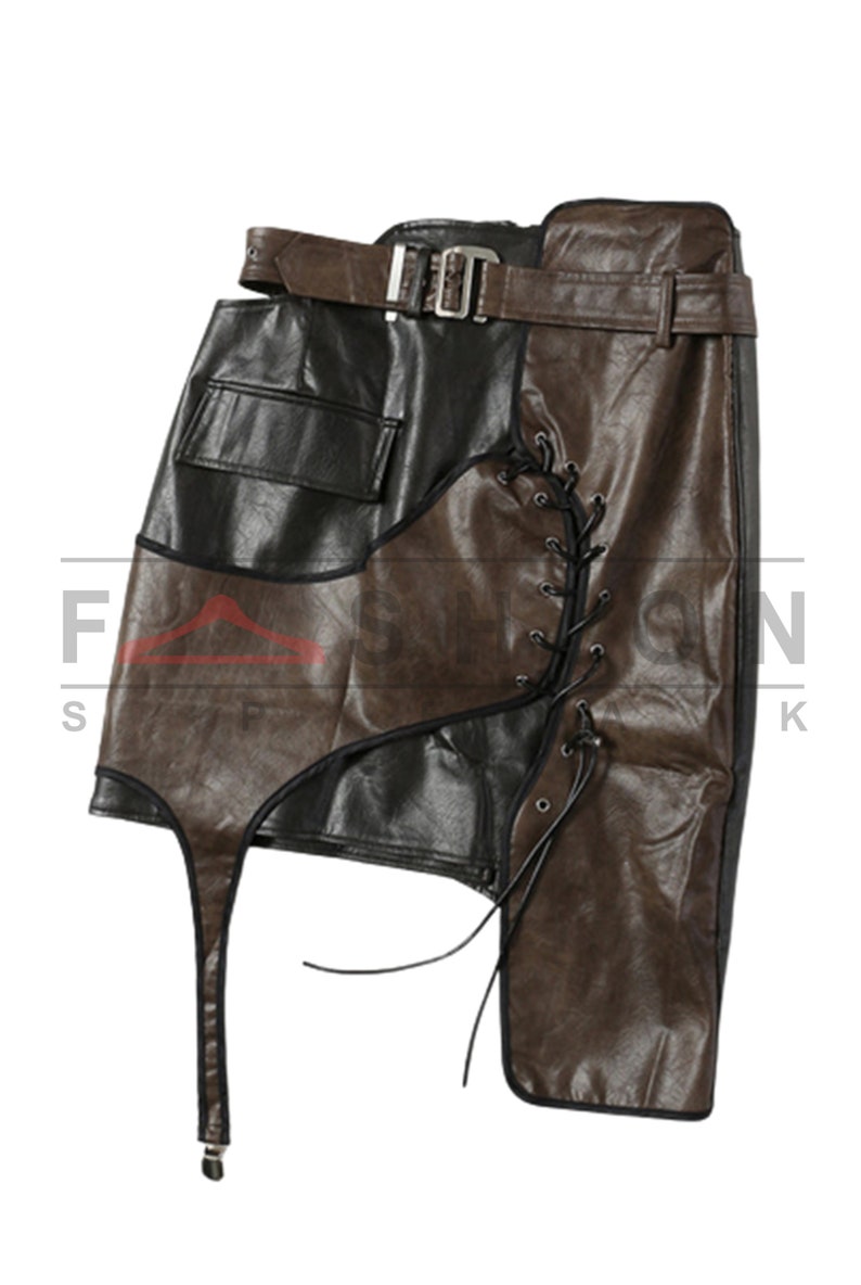 Vintage Steampunk Diesel Kilt Genuine Leather Ruffle Tiered - Etsy