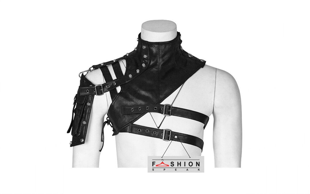 Genuine Leather Shoulder Mens One Sided Armour Leather Larp Pauldrons ...