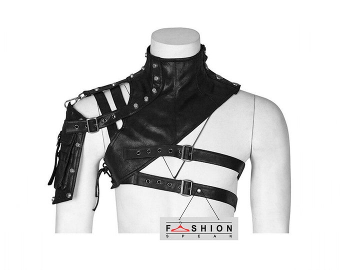 Elven Leaf Leather Pauldron Harness Elf Armor DK5107 - Etsy Denmark