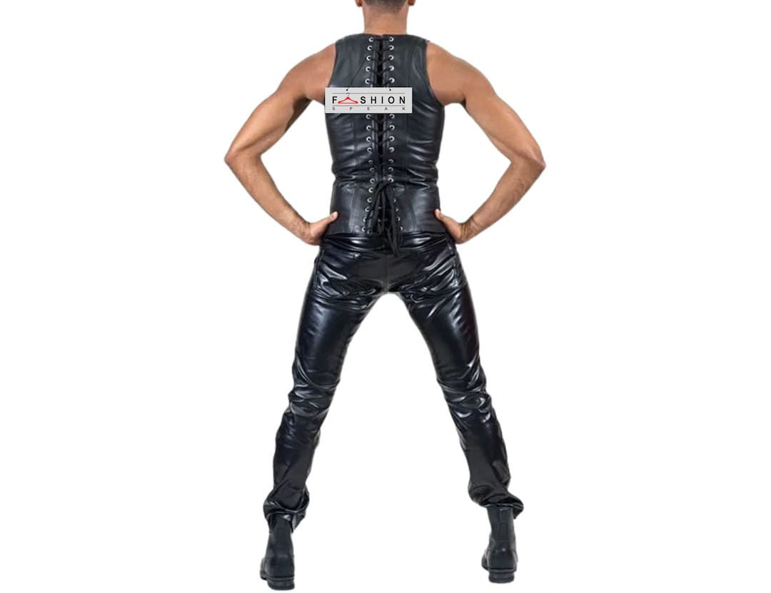 Genuine COWHIDE Leather Corset Vest, Slayer Corset With Back Laces ...