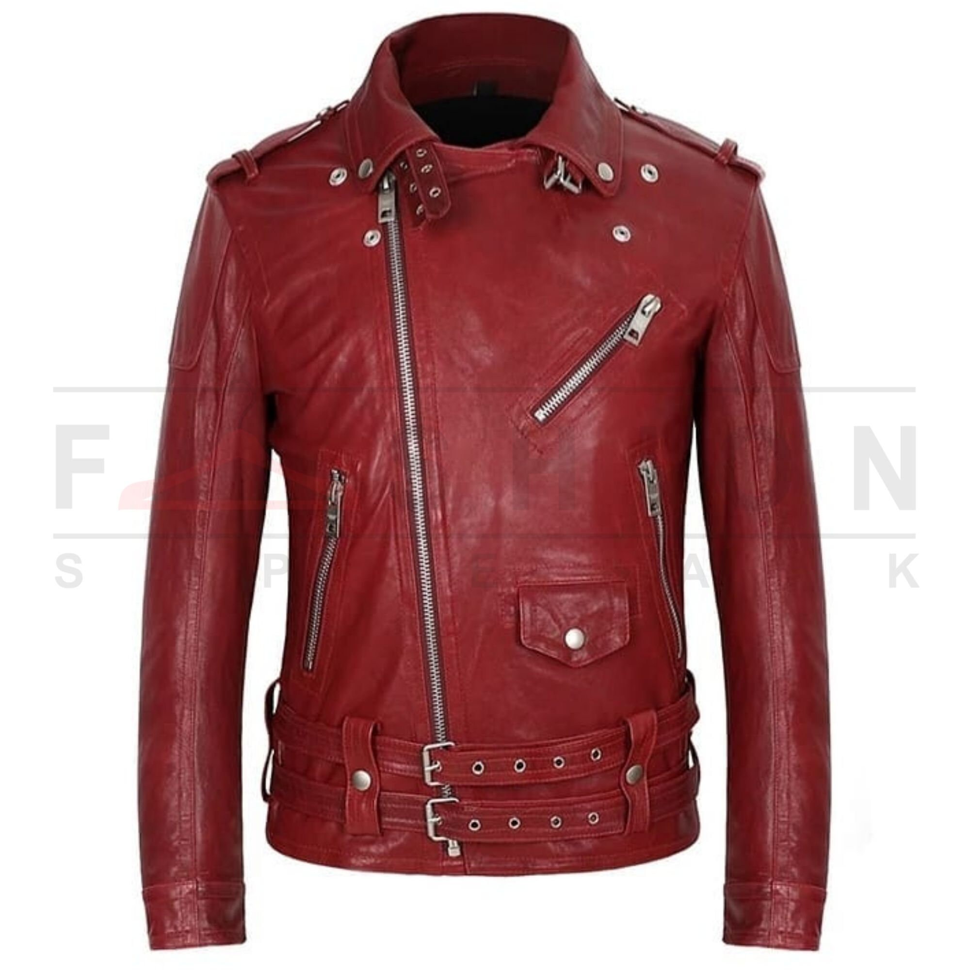 Handmade Real Leather Red Jacket for Mens Mens Leather - Etsy