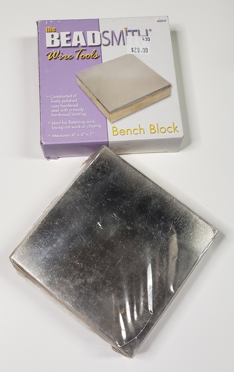 Stainless Steel Bench Block With Wood Base for Hammer Work in Jewelry ...