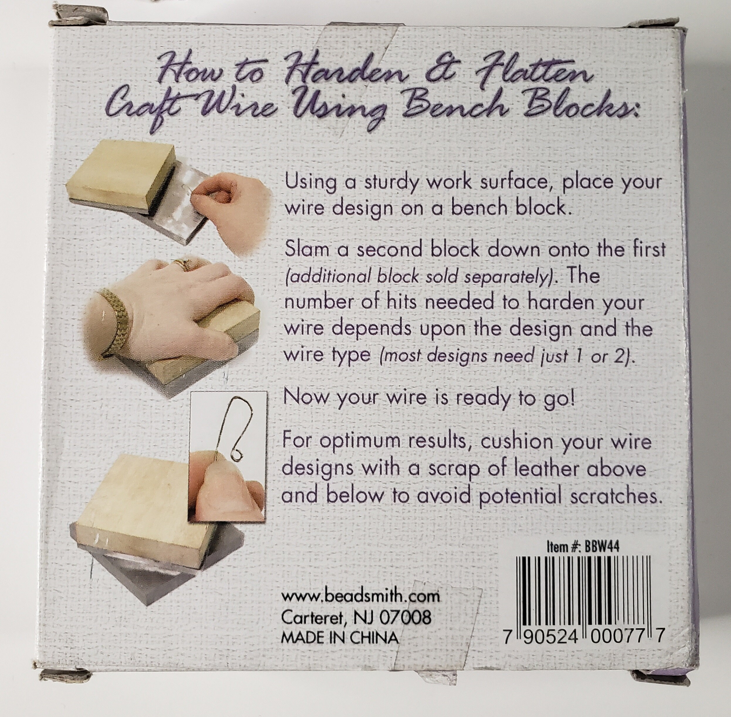 Stainless Steel Bench Block With Wood Base for Hammer Work in Jewelry ...