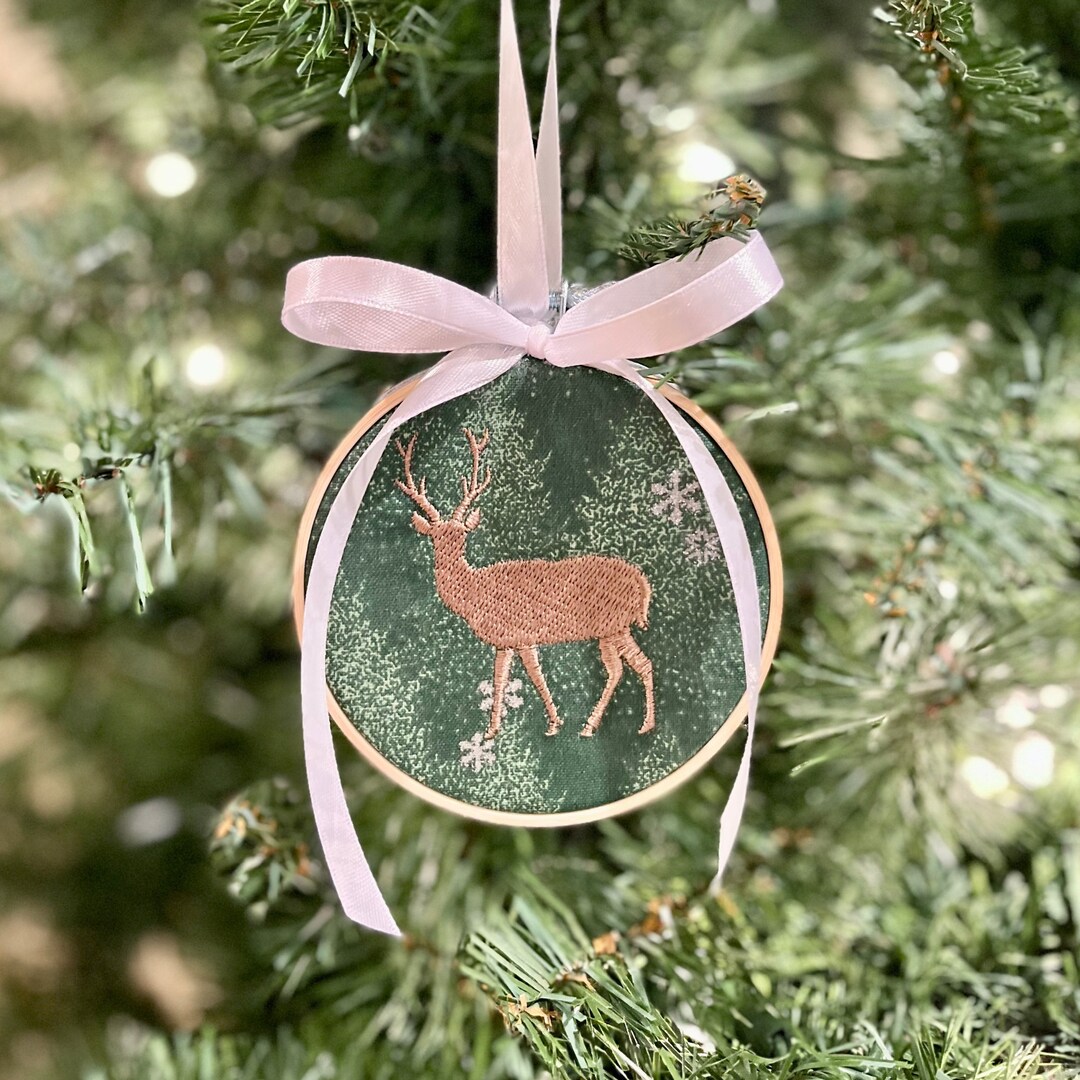 Christmas Ornament Deer Silhouette, Elegant Bauble Keepsake for Her ...