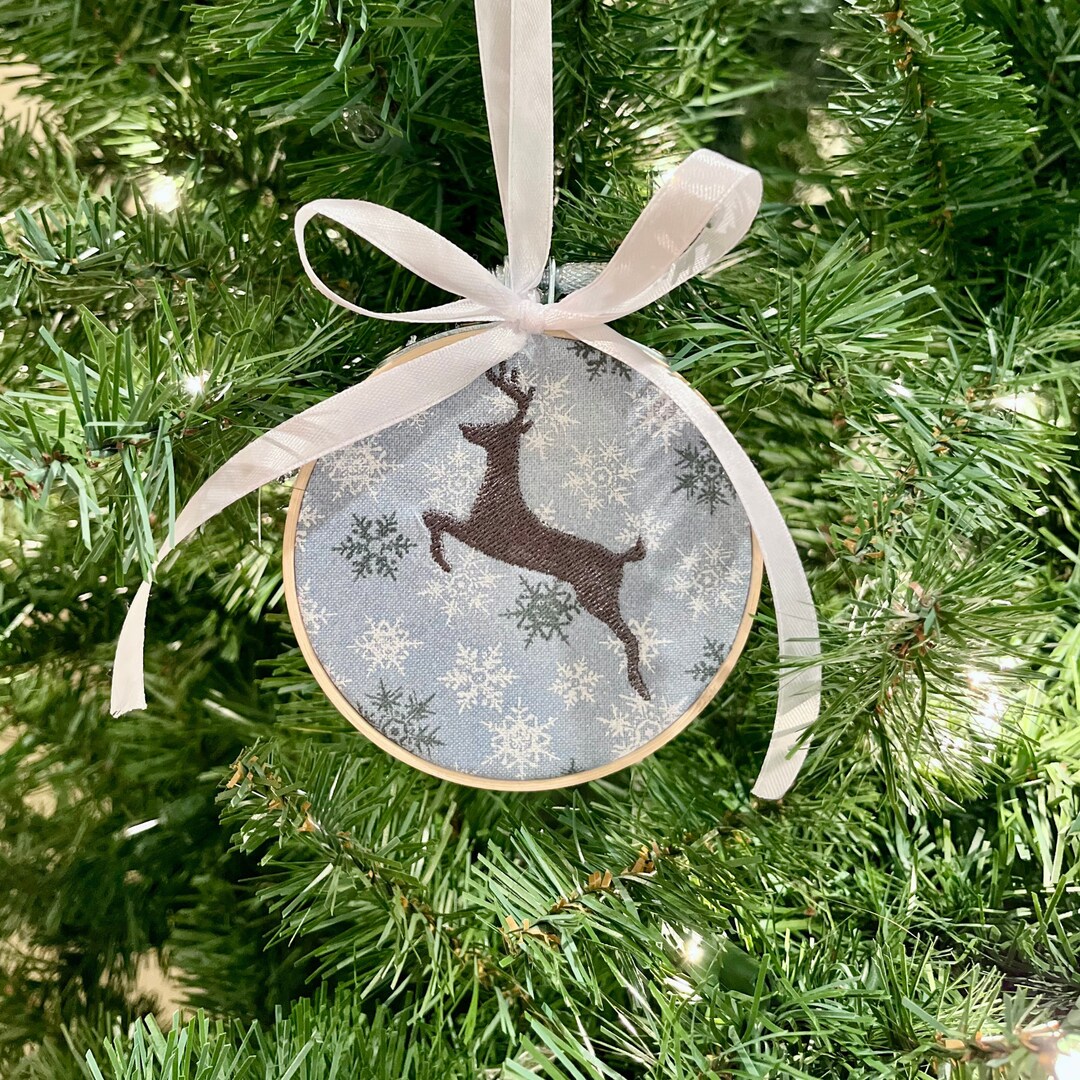 Christmas Ornament Deer Silhouette, Elegant Bauble Keepsake for Her ...