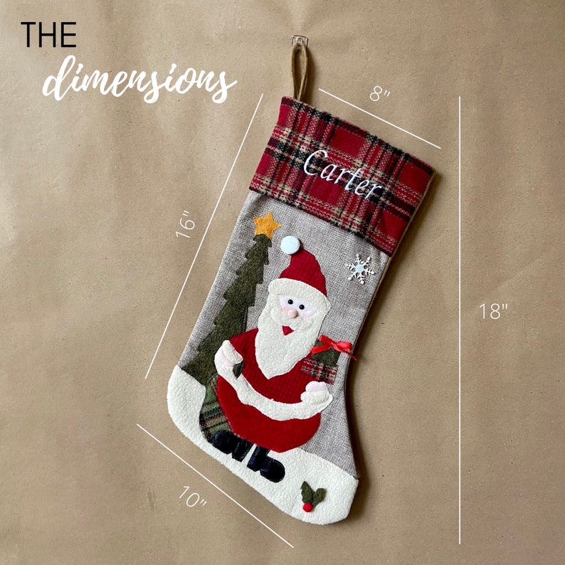 Personalized Christmas Stockings: Santa & Snowman Design, Custom ...