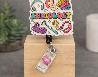 Audiology Badge Reel, Audiologist ID Holder, Audiology Christmas Gift ...