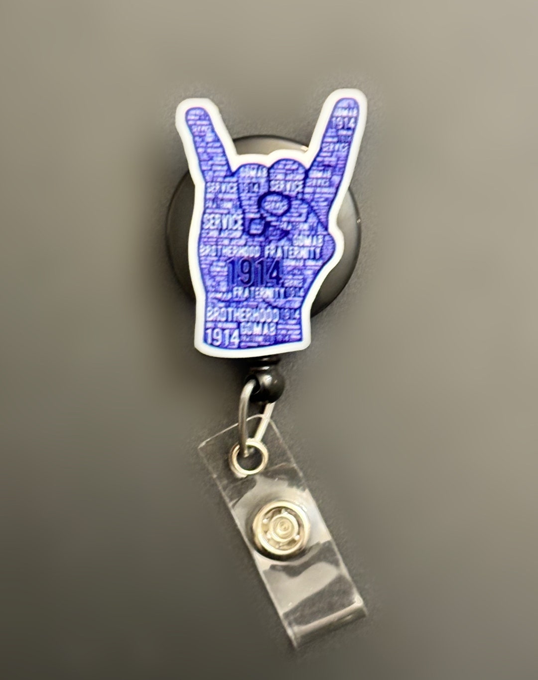 Phi Beta Sigma Hand Sign Badge Reel Id Holder Etsy