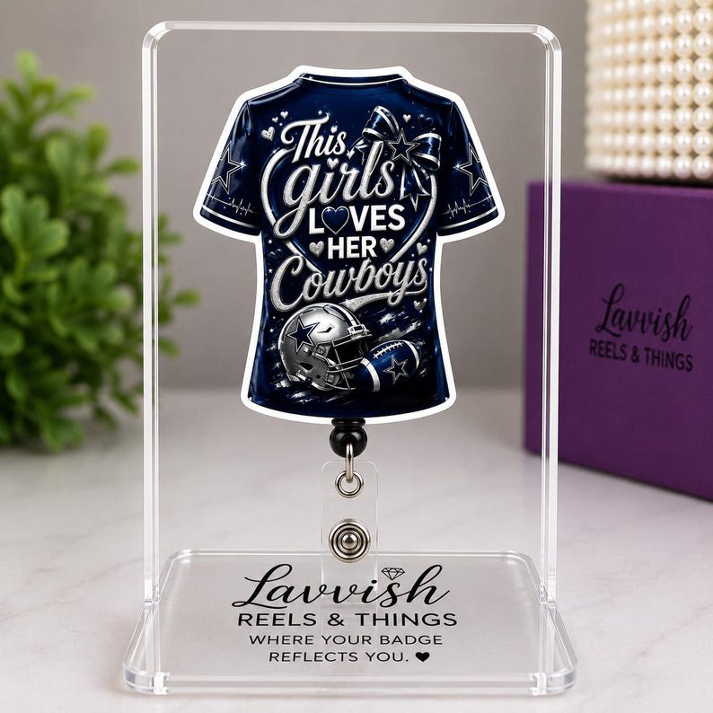Wonen Jersey Shaped Football Fan Badge Reel | Nurse Badge Reel ...