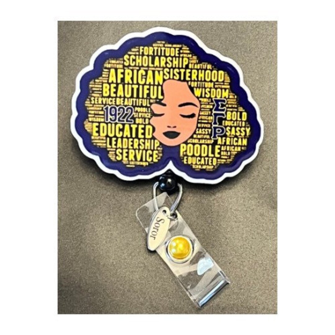 Sigma Gamma Rho Woman ID Badge Holder - Etsy