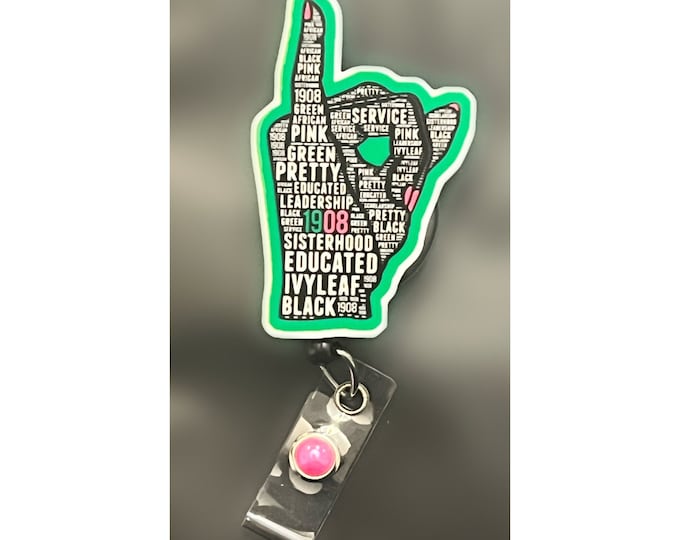AKA Hand Sign ID Badge Holder - Etsy