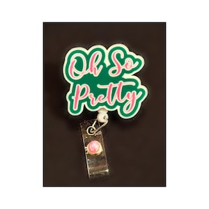 AKA Oh so Pretty Badge Reel ID Holder - Etsy
