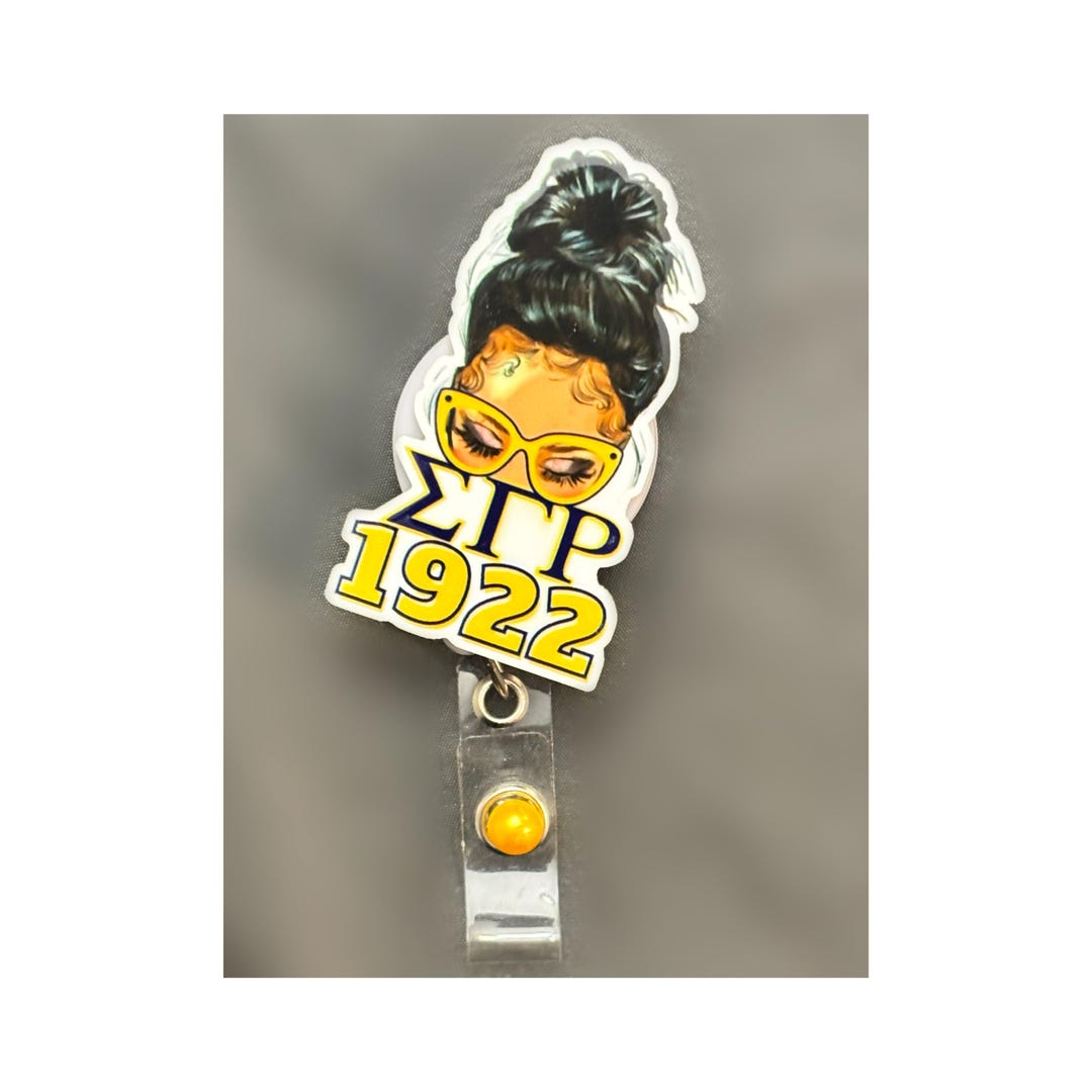Sigma Gamma Rho Messy Bun ID Badge Holder - Etsy