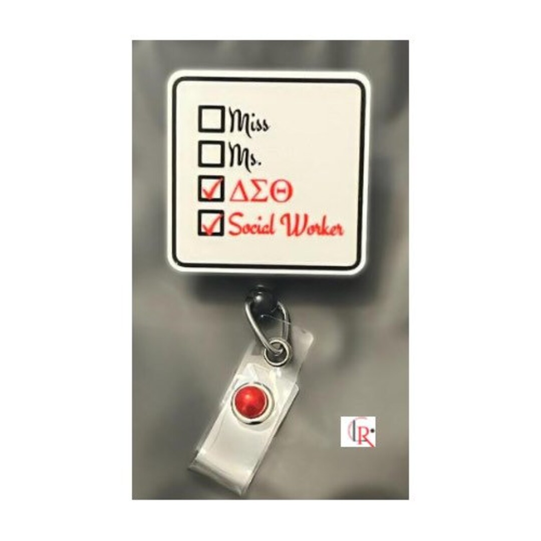 Delta Sorority (social Worker, Administrator , Nurse, Educator)id Badge ...
