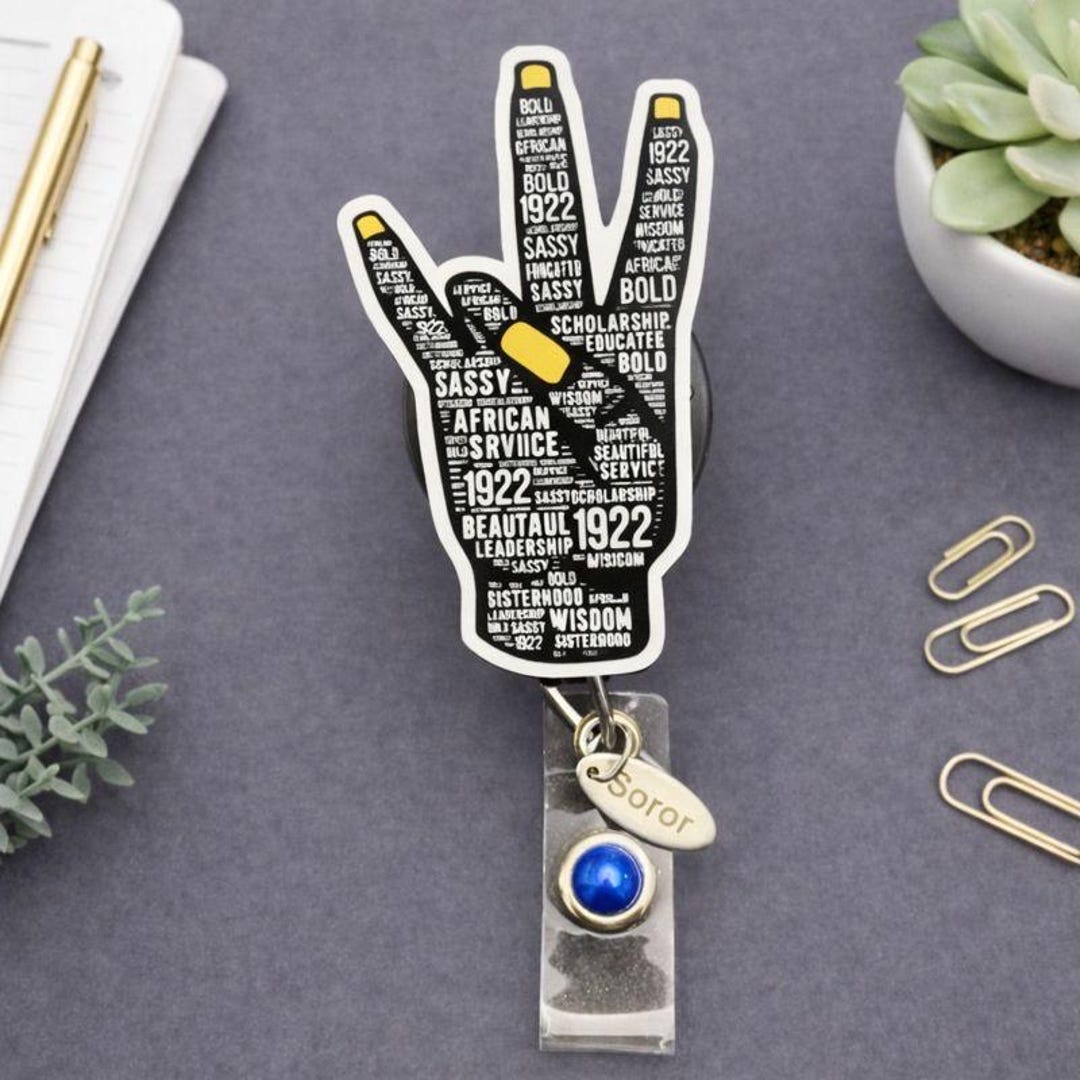 Sigma Gamma Rho Hand Sign Badge Reel ID Holder - Etsy