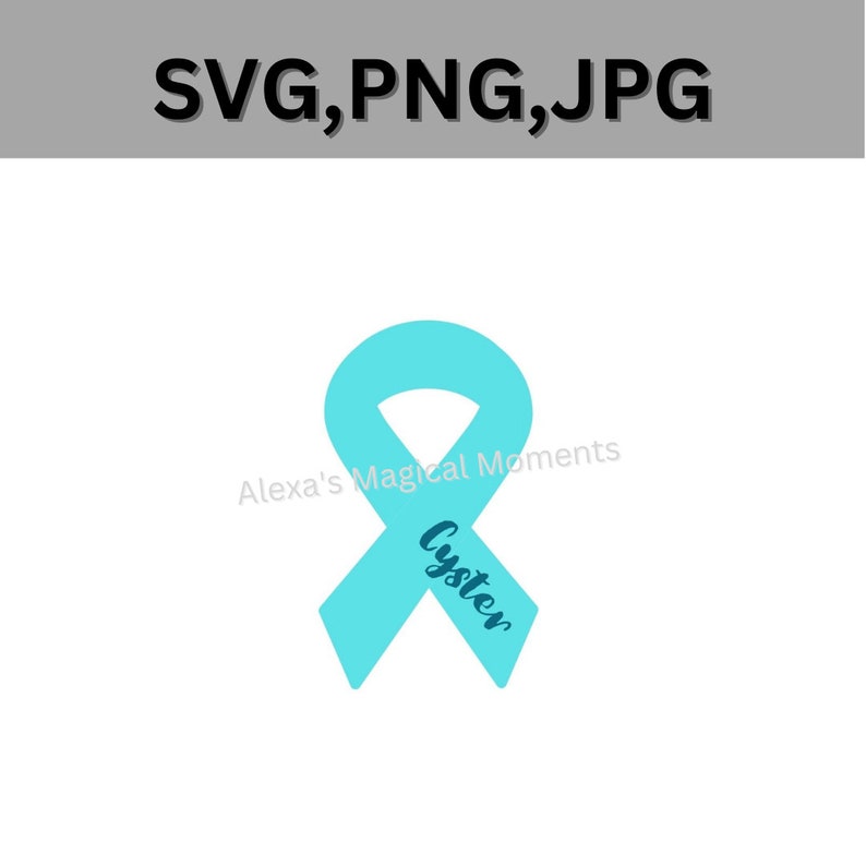 Digital cyster PCOS Ribbon Svg Png Jpg for Gift - Etsy