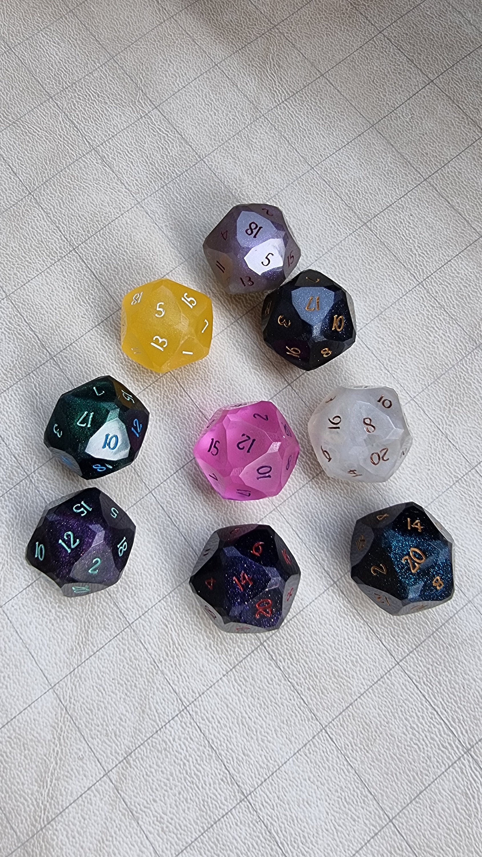 RPG D20 Die Gem Cut Selection - Etsy