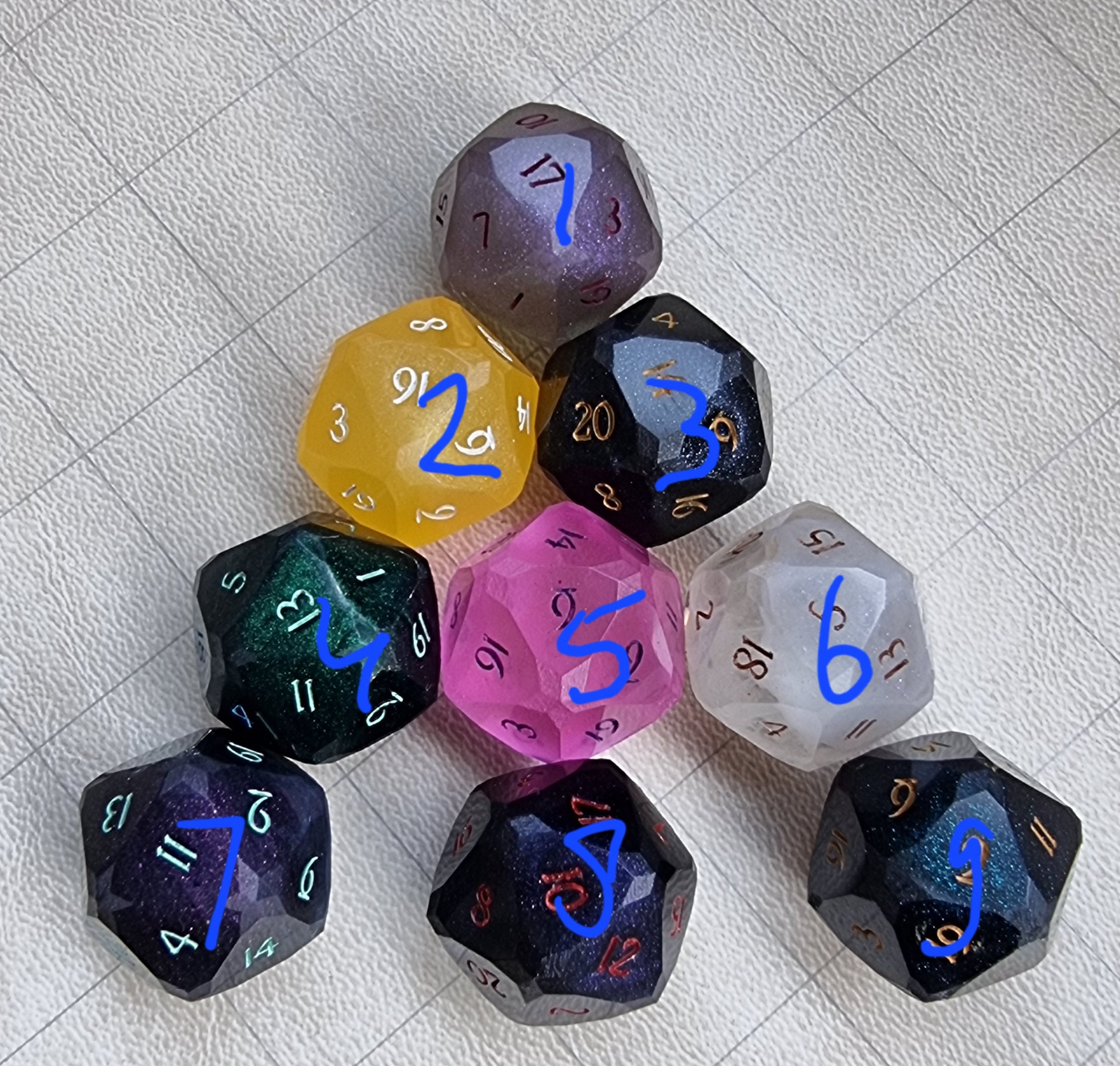 RPG D20 Die Gem Cut Selection - Etsy