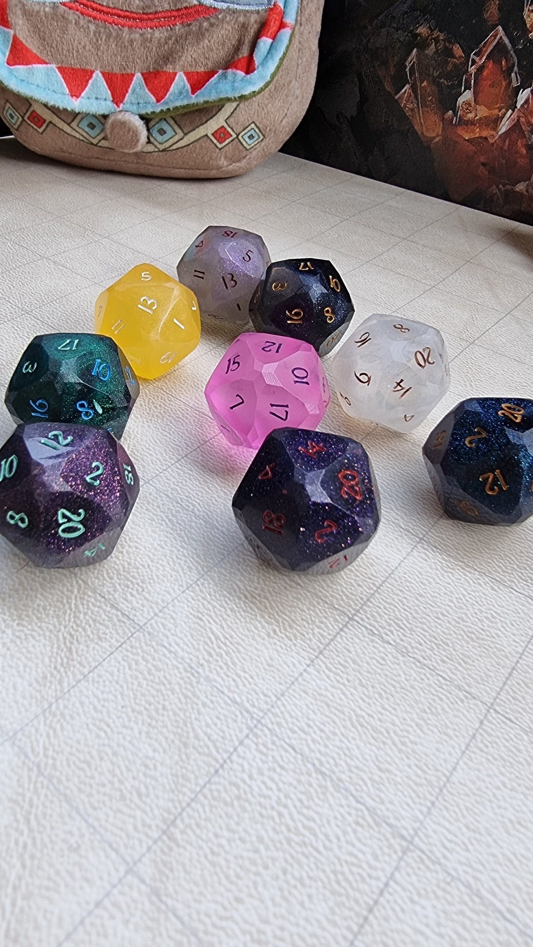 RPG D20 Die Gem Cut Selection - Etsy