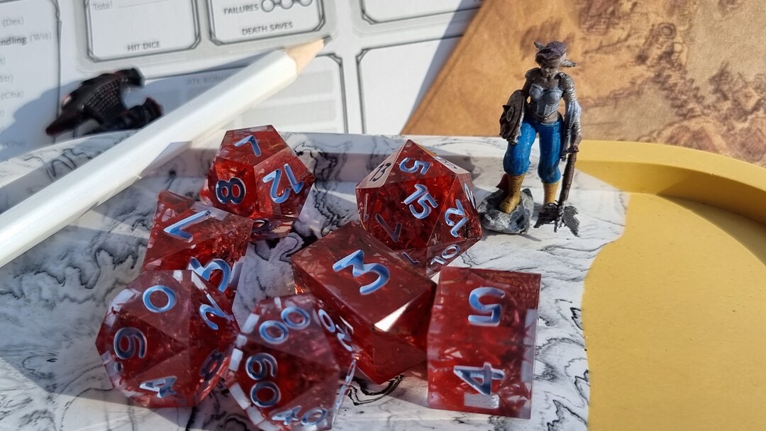 RPG Dice Resin Bloody Moss - Etsy