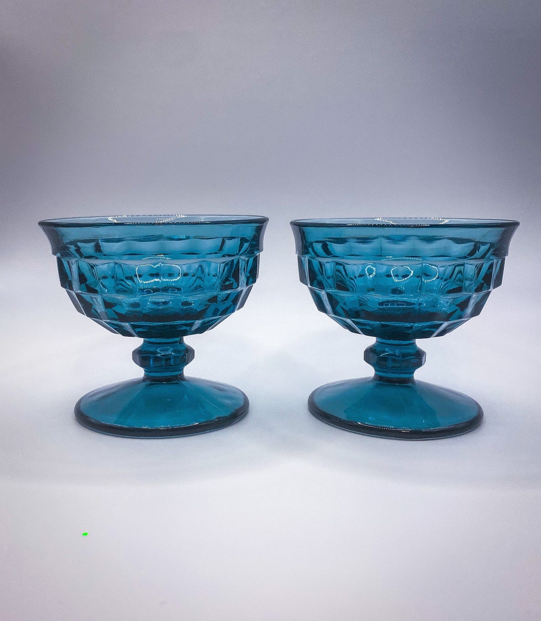 Vintage Whitehall Cubist Riviera Sherbet or Champagne Glasses - Set of ...