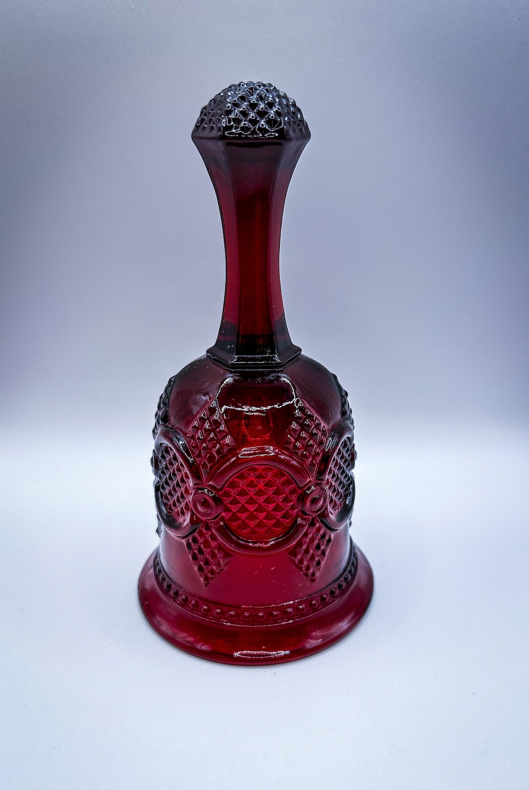 Vintage Ruby Red Glass Bell Avon Cape Cod - Etsy