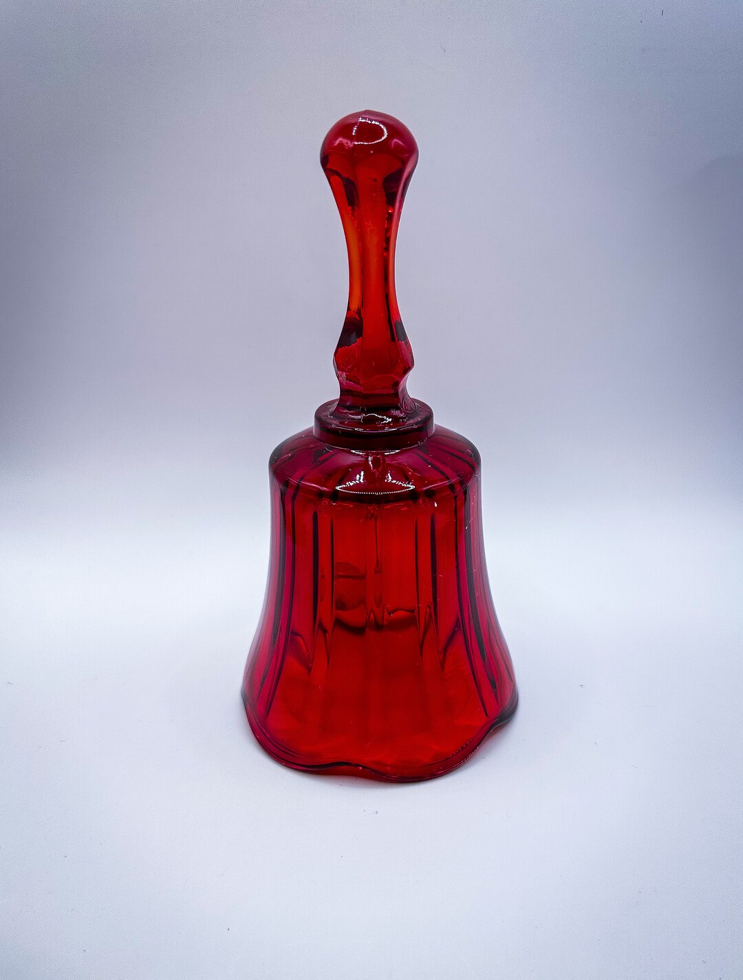 Vintage Fenton Ruby Red Glass Bell 6 Inches - Etsy