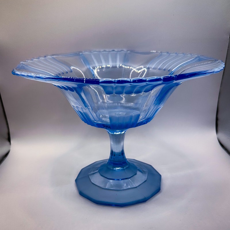 Blue Glass Compote - Etsy