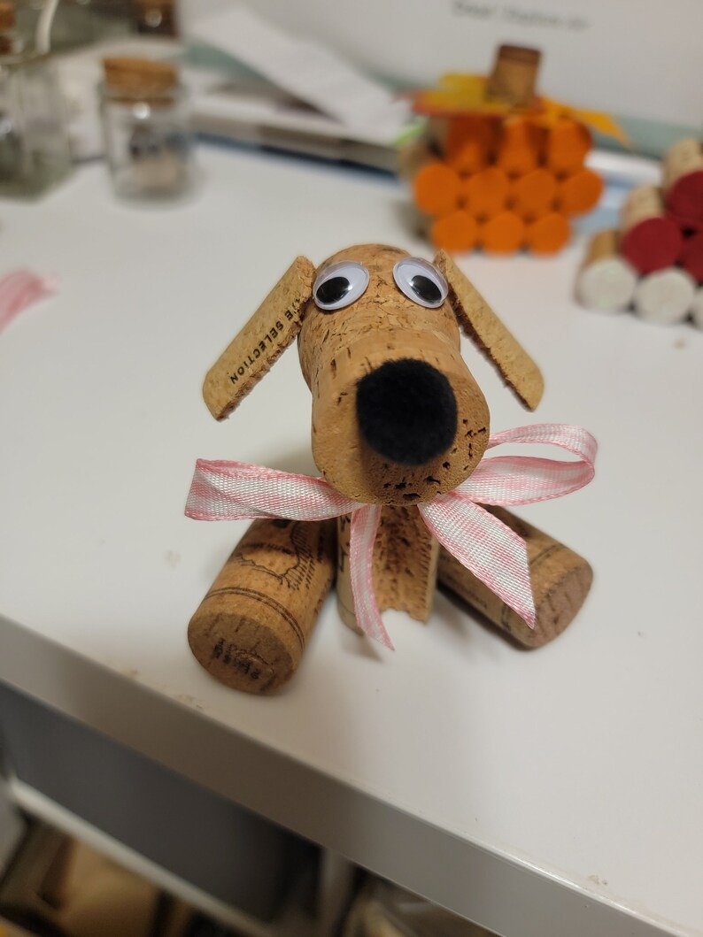 Large Wine Cork Dog - Etsy
