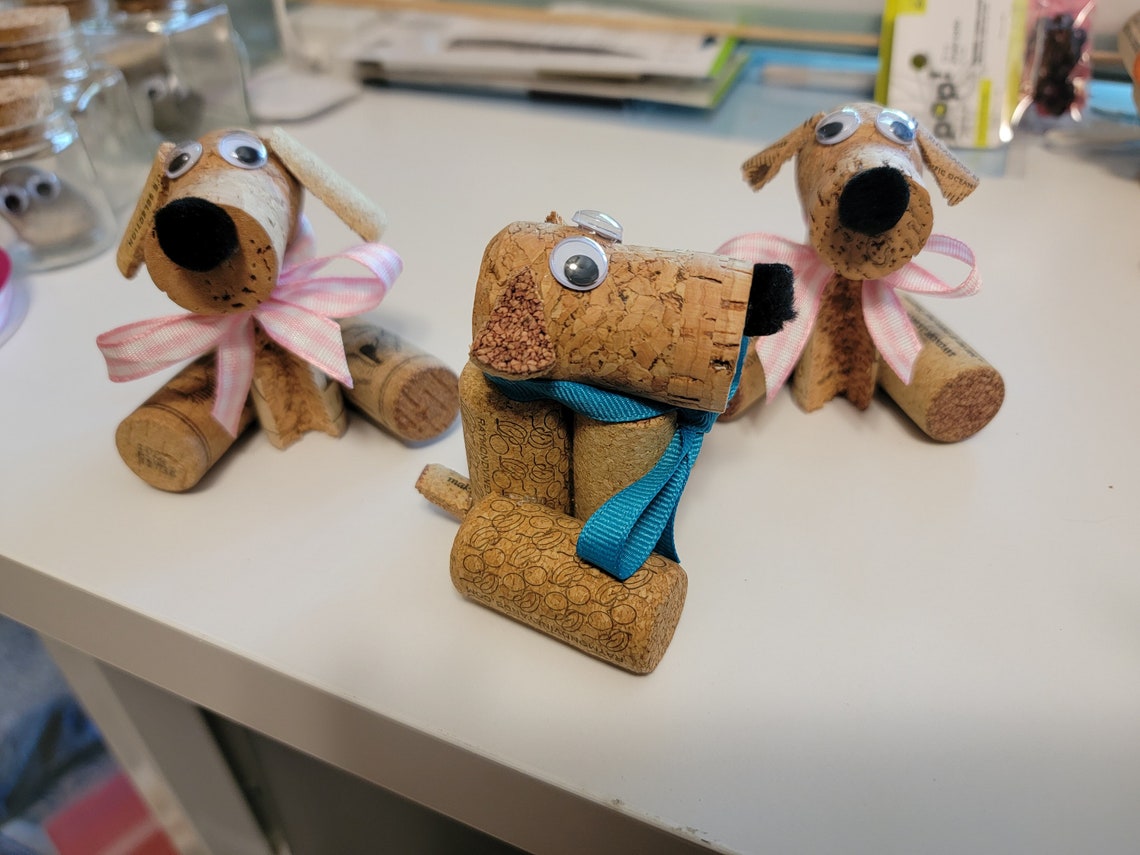 Large Wine Cork Dog - Etsy