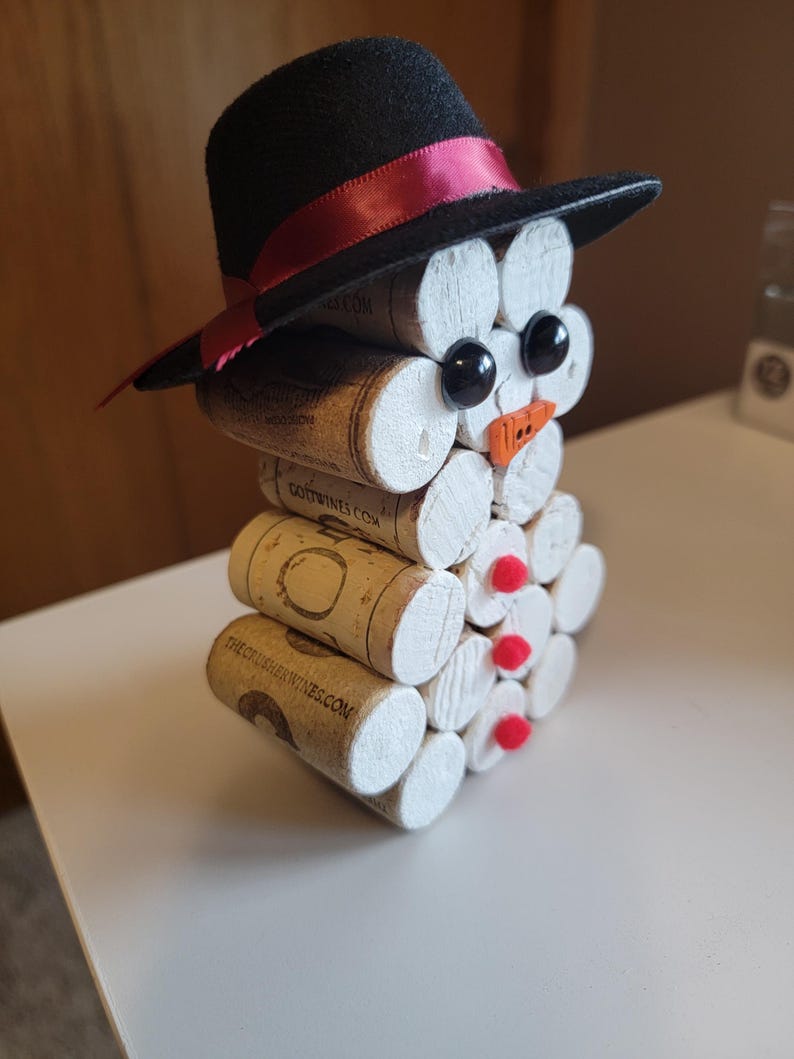 Wine Cork Snowman - Etsy