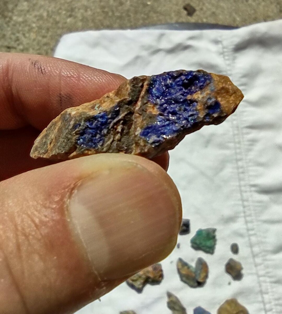 3.03 Oz of Peacock Ore, Azurite, Chrysocolla, and Chalcopyrite From Ord ...