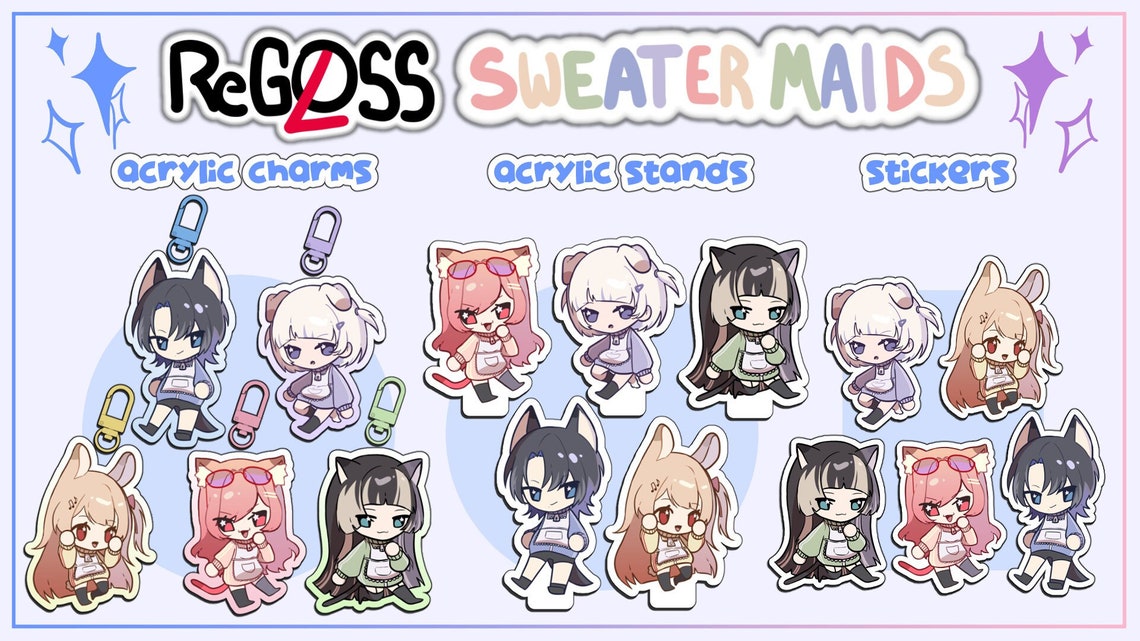 Regloss Sweater Maids (acrylic Charms, Acrylic Stands) | Hololive JP De ...