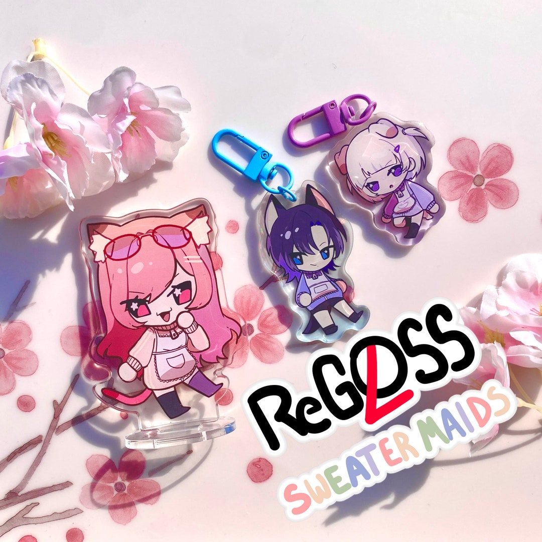 Regloss Sweater Maids (acrylic Charms, Acrylic Stands) | Hololive JP De_vis, Hajime, Ao , Raden ...