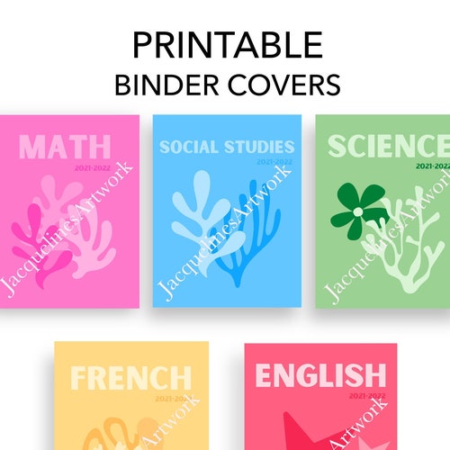 EARTHY RAINBOW Binder Covers and Spines Editable Desert - Etsy